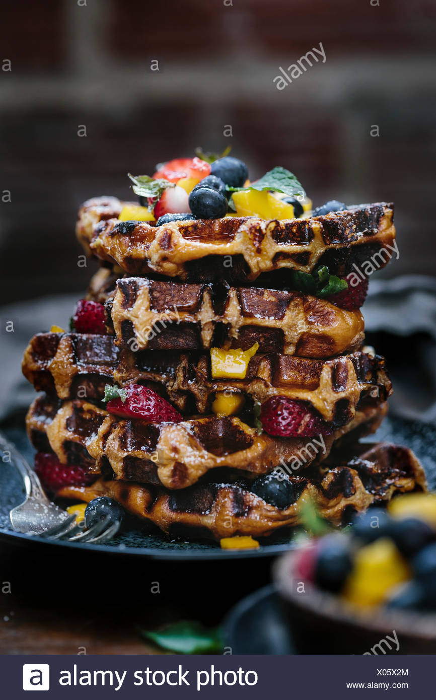 Waffle Stacked High Resolution Stock Photography and Images - Alamy