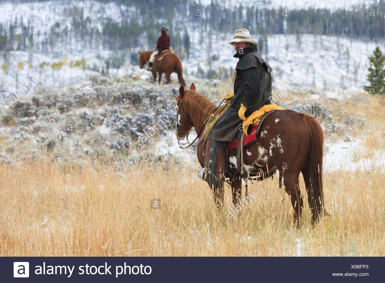 Cowboys In Snow Stock Photos & Cowboys In Snow Stock Images - Alamy