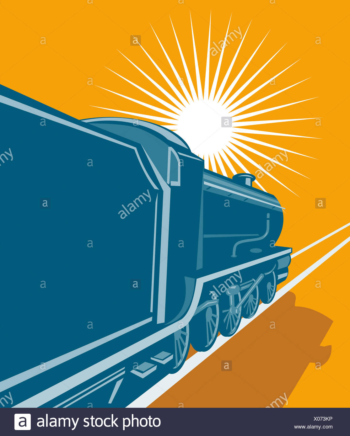 Steam Train Illustration Stock Photos & Steam Train Illustration Stock ...