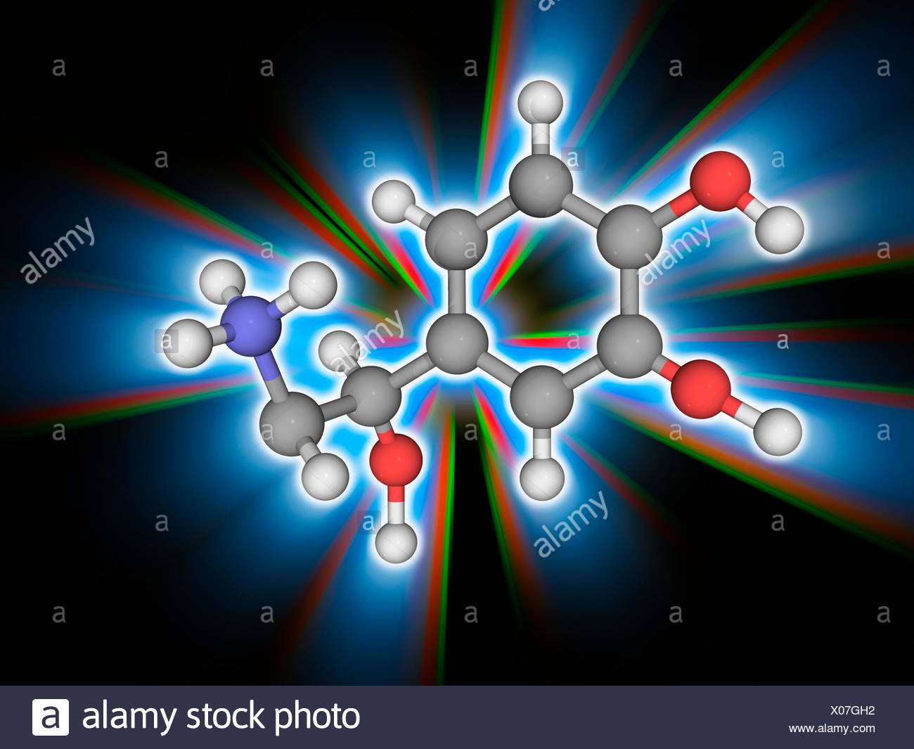 Noradrenaline Norepinephrine Molecule High Resolution Stock Photography ...