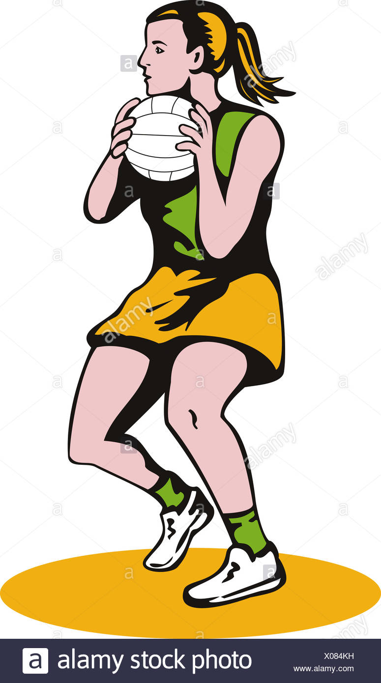Netball Player Jumping Stock Photos & Netball Player Jumping Stock ...