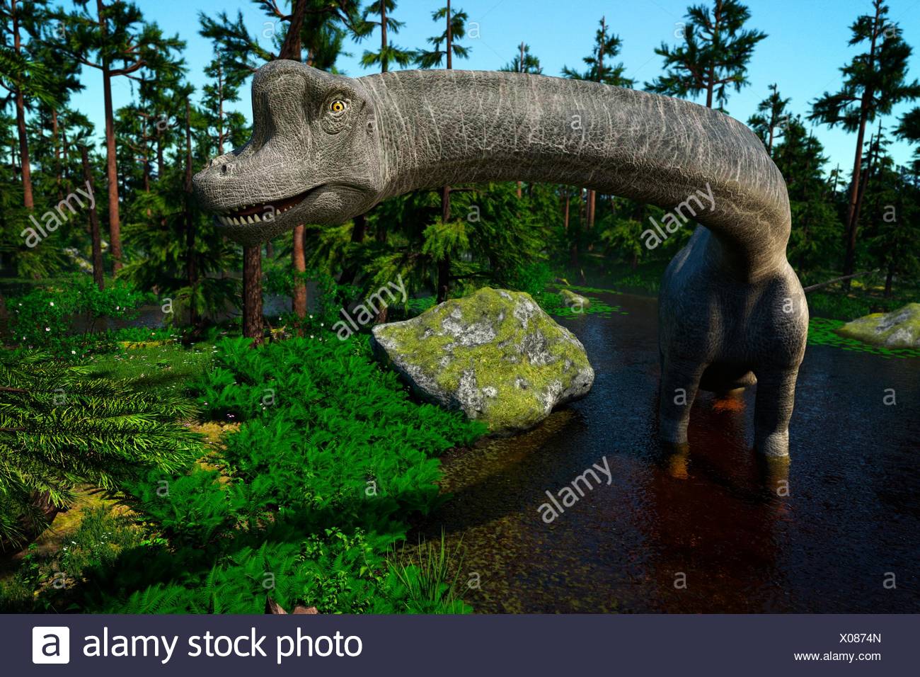 Artwork Brachiosaurus High Resolution Stock Photography and Images - Alamy