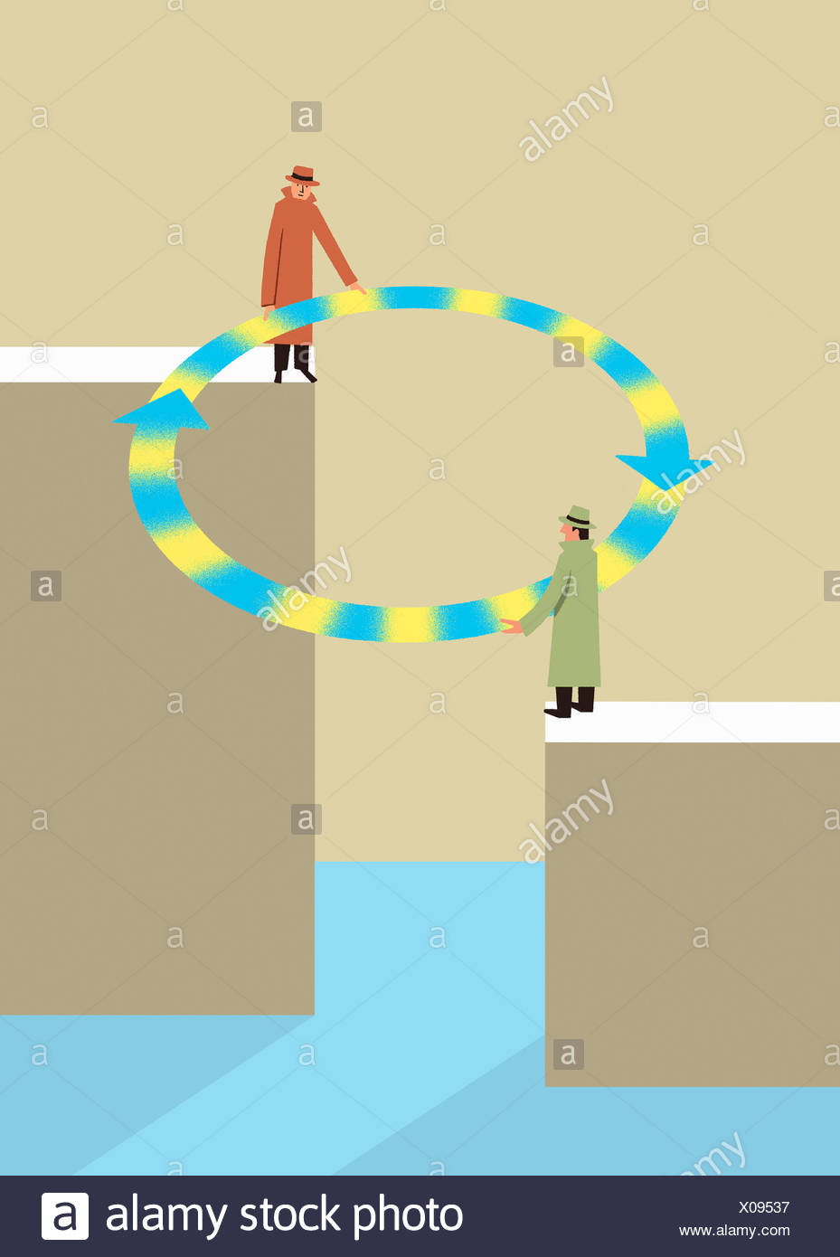 Bridging The Gap Illustration Stock Photos & Bridging The Gap ...