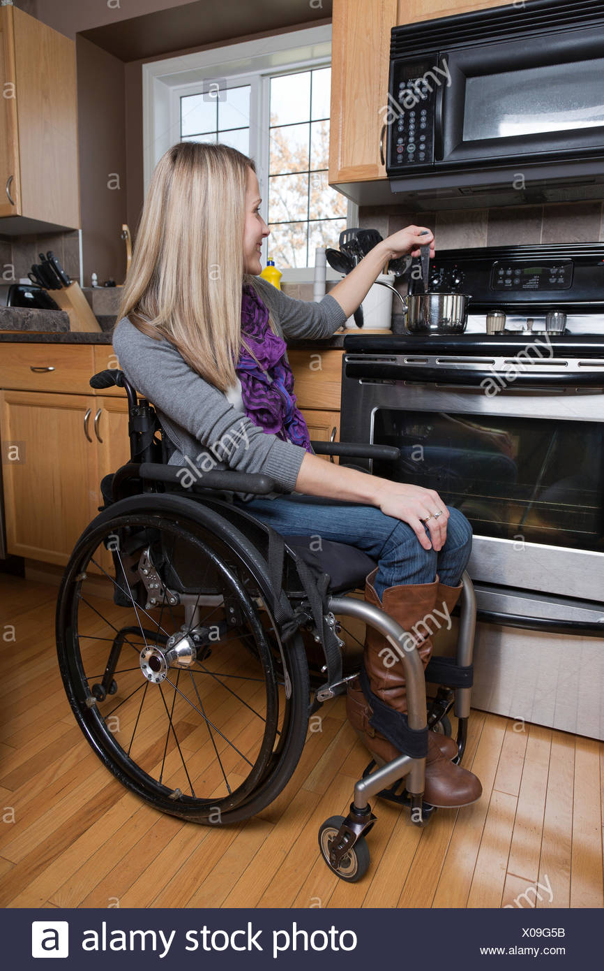 Disabled Woman Cooking High Resolution Stock Photography and Images - Alamy