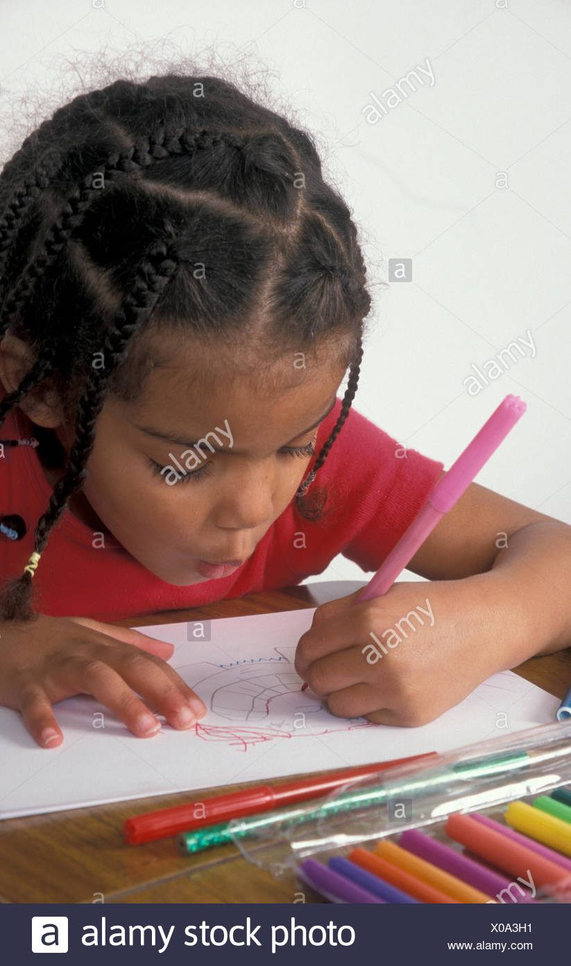 School Children Colouring High Resolution Stock Photography and Images ...