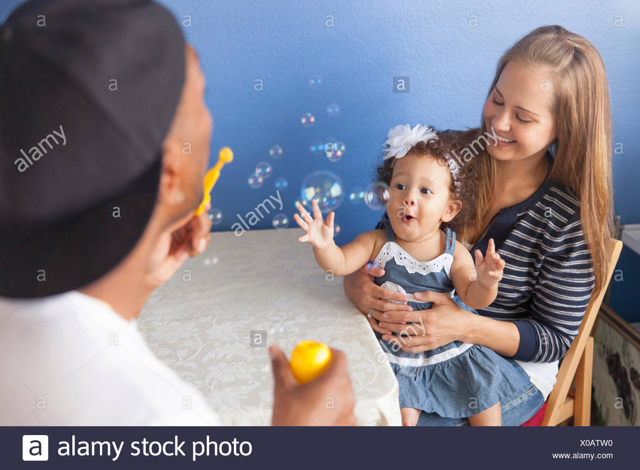 Baby Blowing Bubbles High Resolution Stock Photography and Images - Alamy