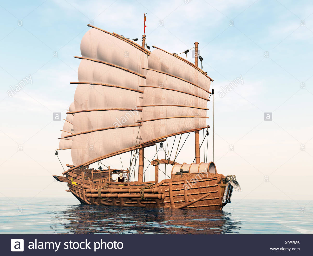 Chinese Junk Illustration Stock Photos & Chinese Junk Illustration ...