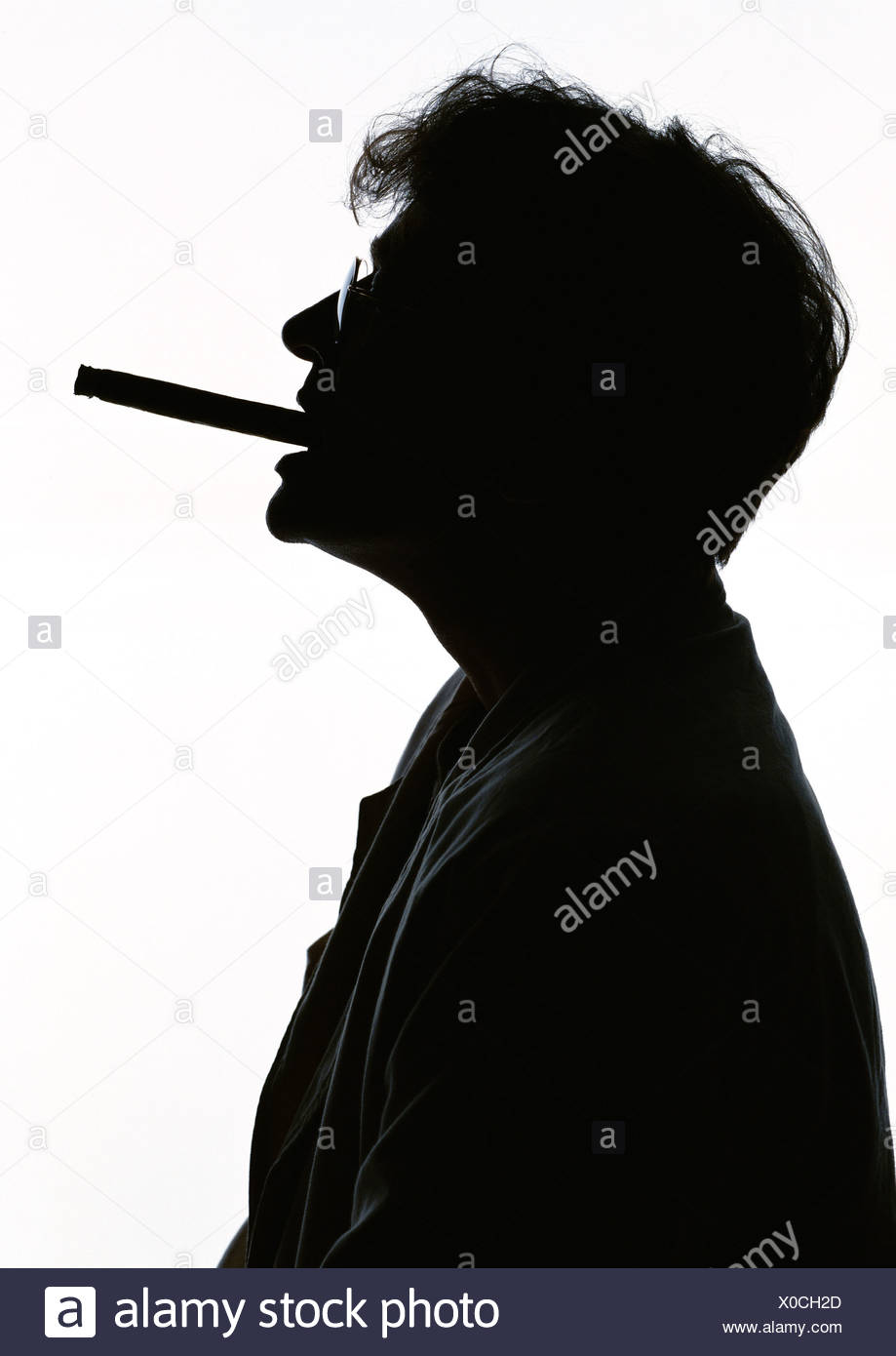 Smoking Silhouette High Resolution Stock Photography and Images - Alamy