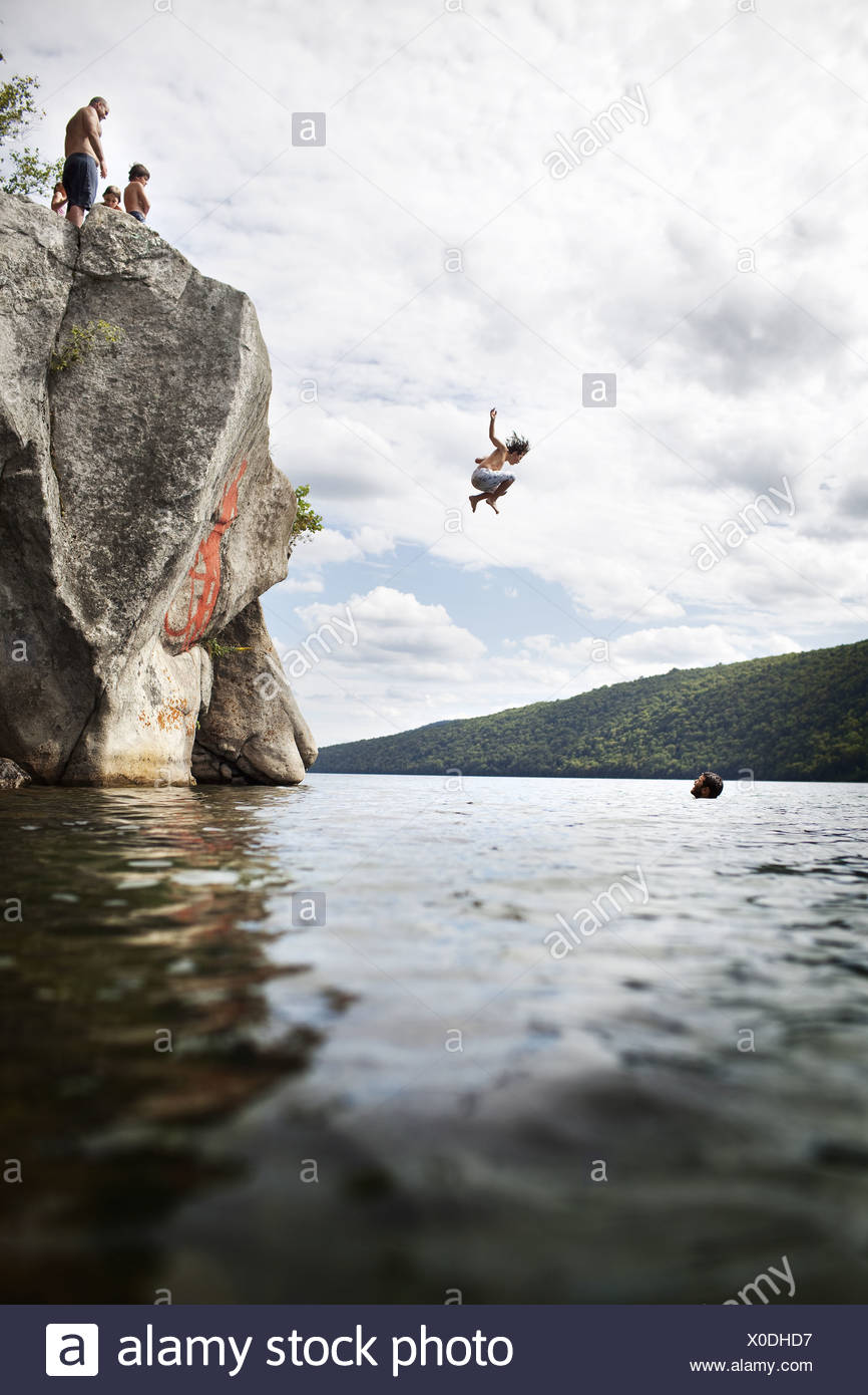 Jumping From Cliff High Resolution Stock Photography and Images - Alamy