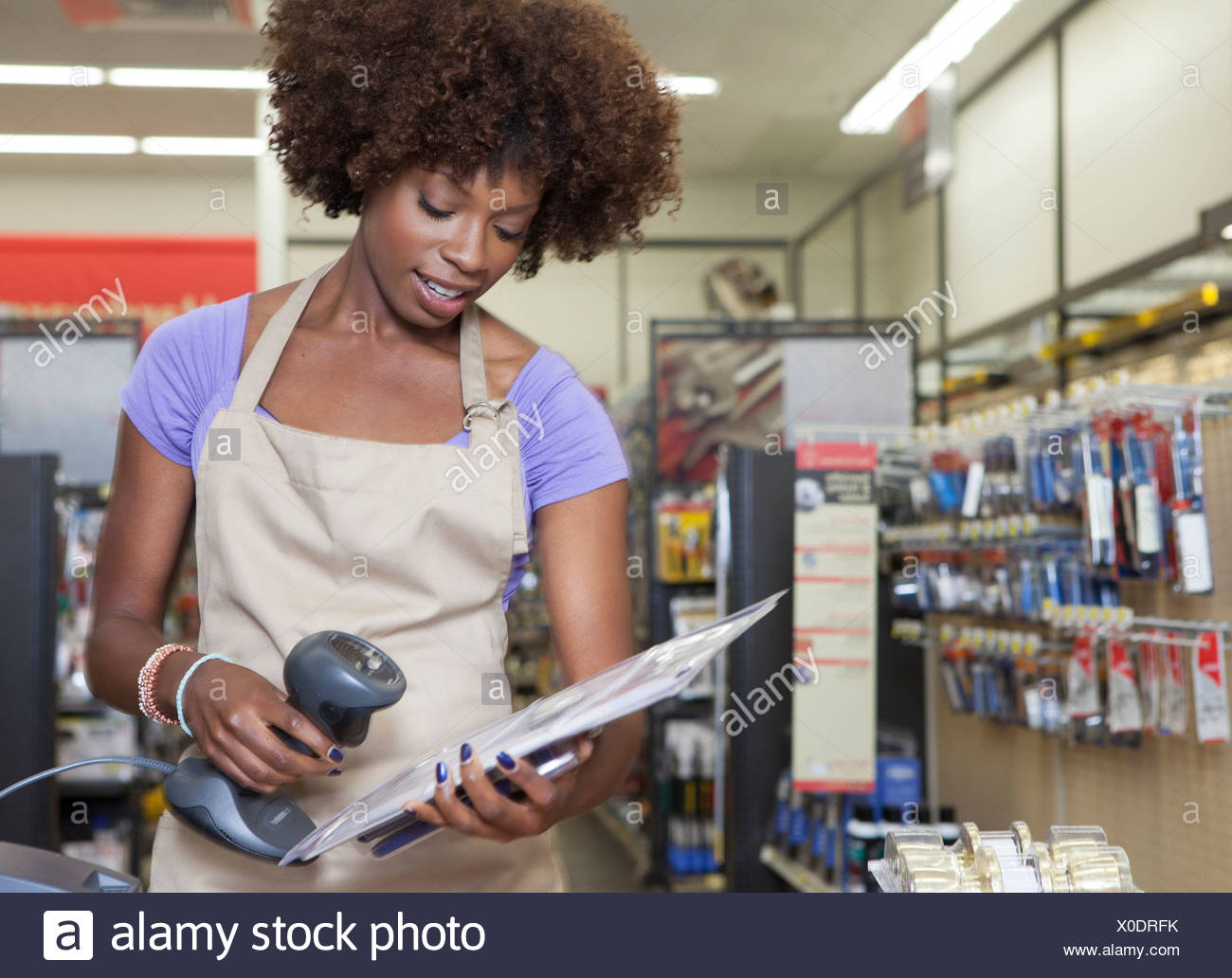 African Sales Clerk Hardware Store High Resolution Stock Photography ...