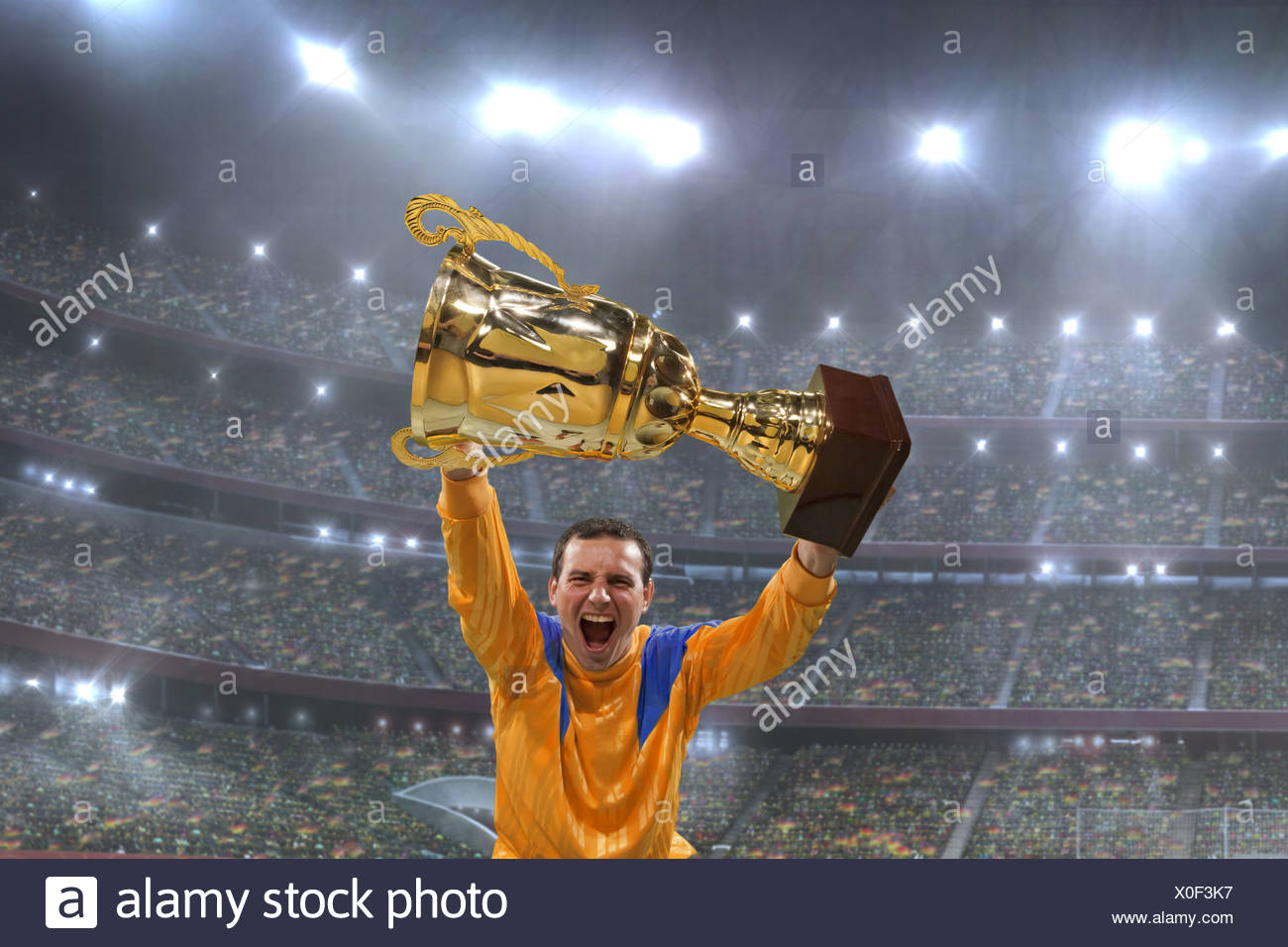 Successful Soccer Players Trophy High Resolution Stock Photography and ...