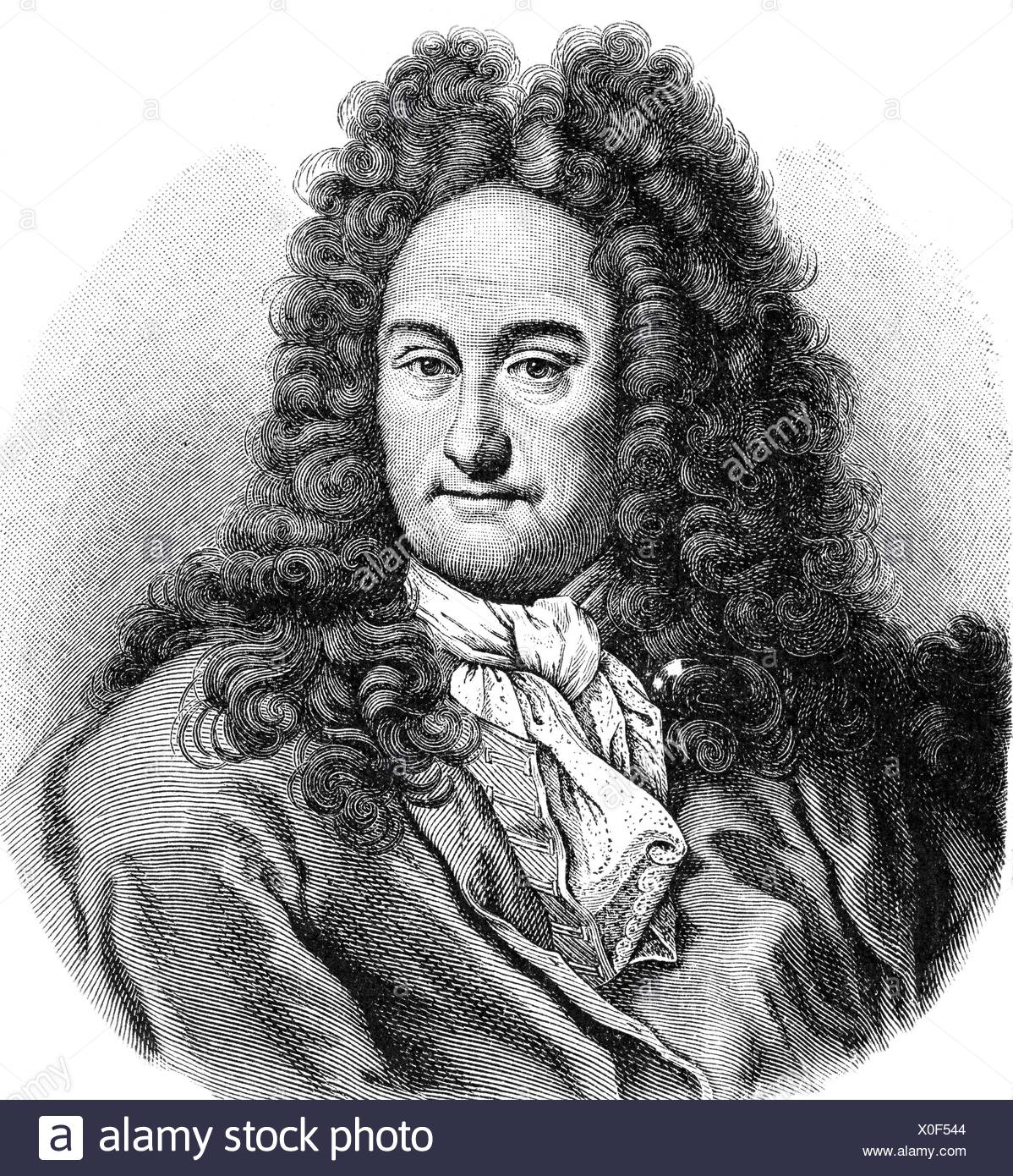 Gottfried Wilhelm Leibniz 1646 1716 German High Resolution Stock ...