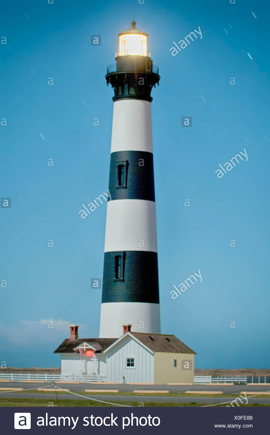 Black White Striped Tower Lighthouse Stock Photos & Black White Striped ...
