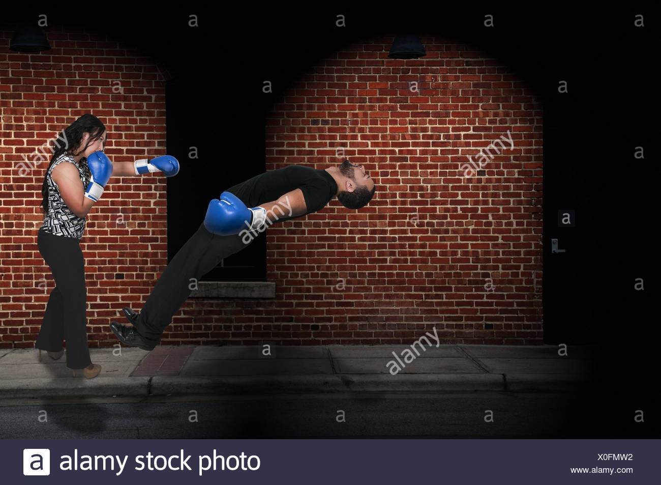 Female Boxing Knockout Punch Stock Photos & Female Boxing Knockout ...