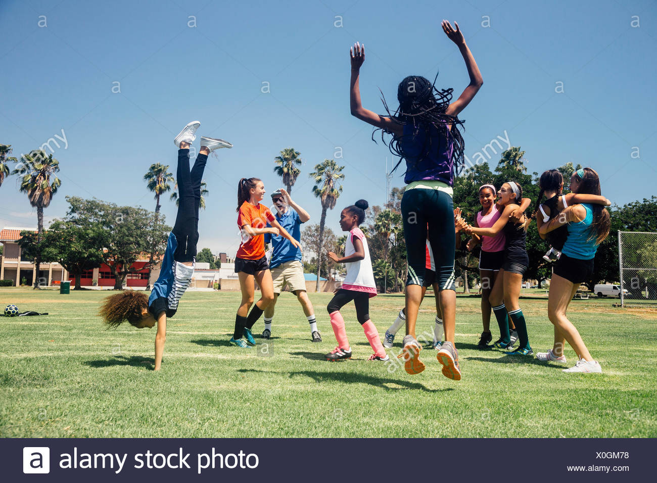Female Sports Team Celebrating High Resolution Stock Photography and ...