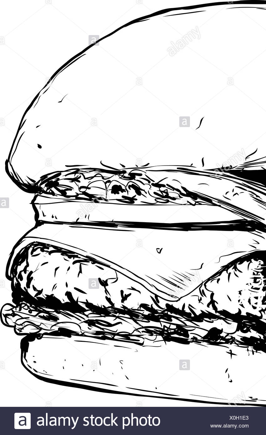 Cheeseburger Outline