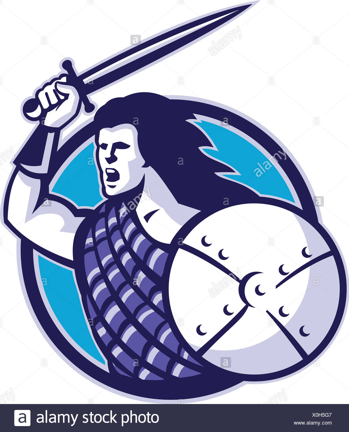 Scottish Warrior Shield Stock Photos & Scottish Warrior Shield Stock ...
