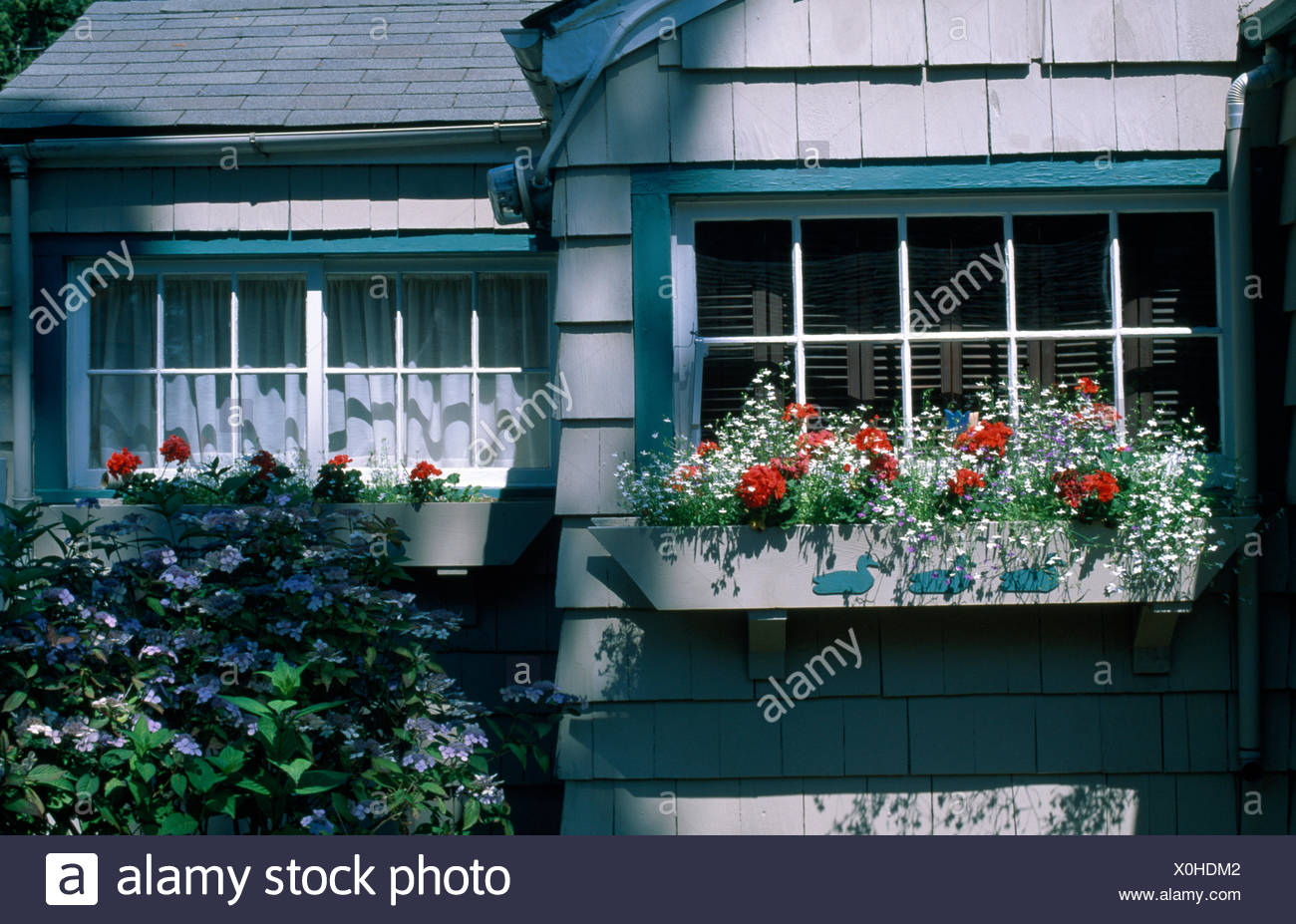 Red Window Boxes High Resolution Stock Photography and Images - Alamy