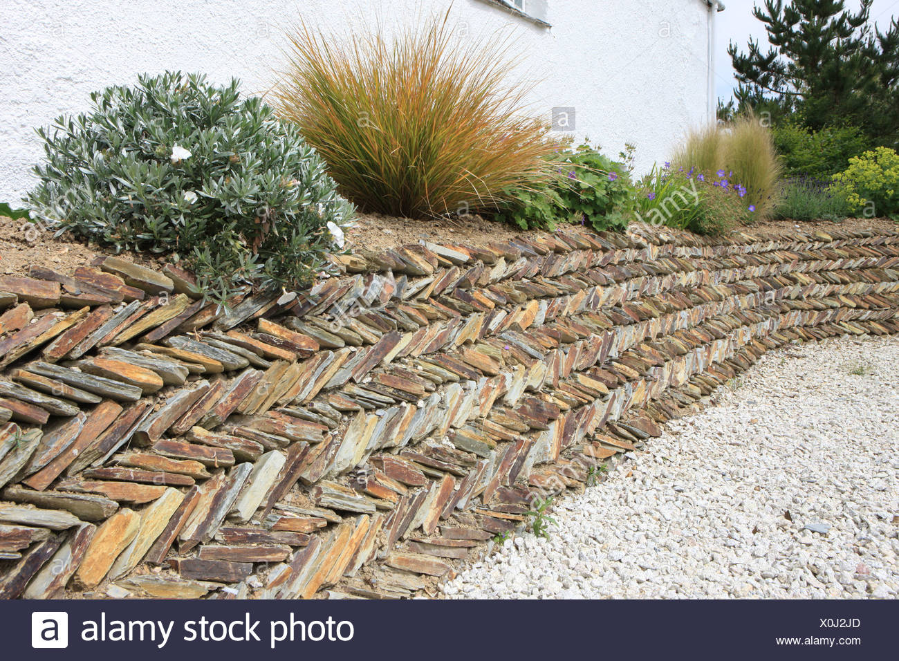 Stone Garden Boundary Wall High Resolution Stock Photography and Images ...