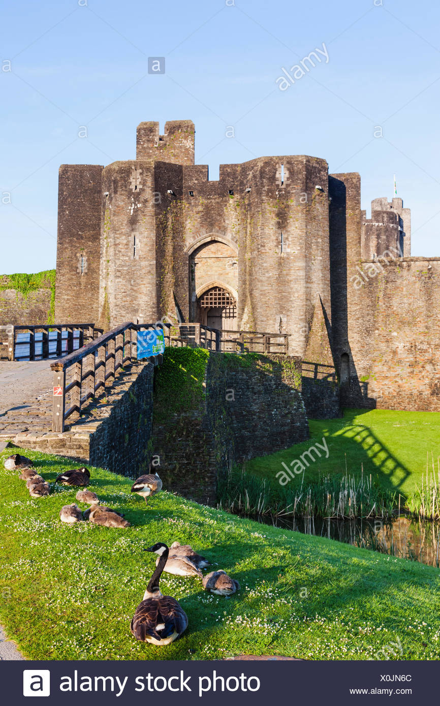 Caerphilly Castle Glamorgan Wales Stock Photos & Caerphilly Castle ...