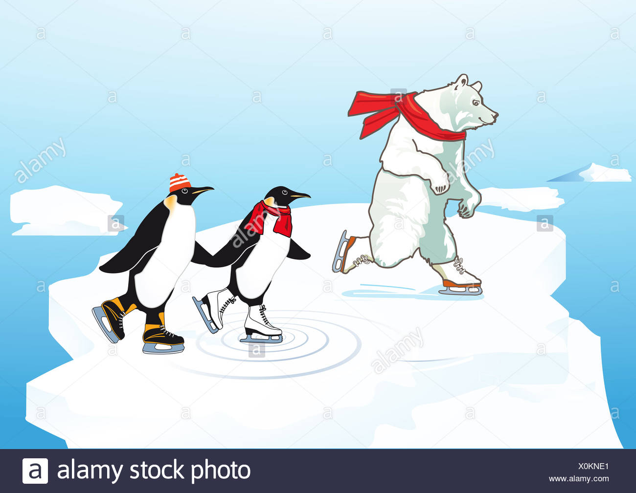 Penguin Ice Skating High Resolution Stock Photography and Images - Alamy