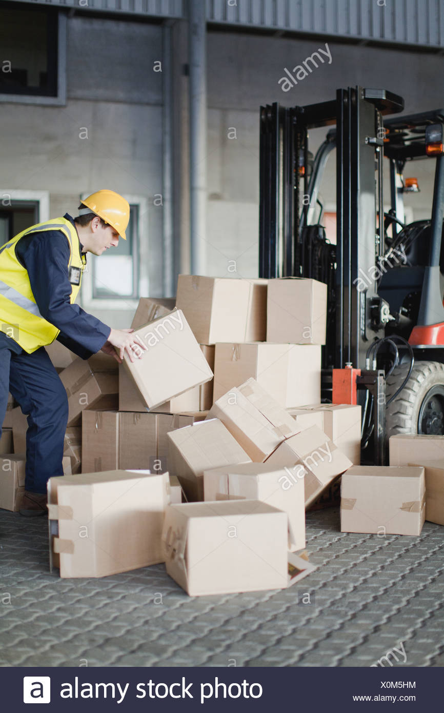 Warehouse Boxes Forklift High Resolution Stock Photography and Images ...