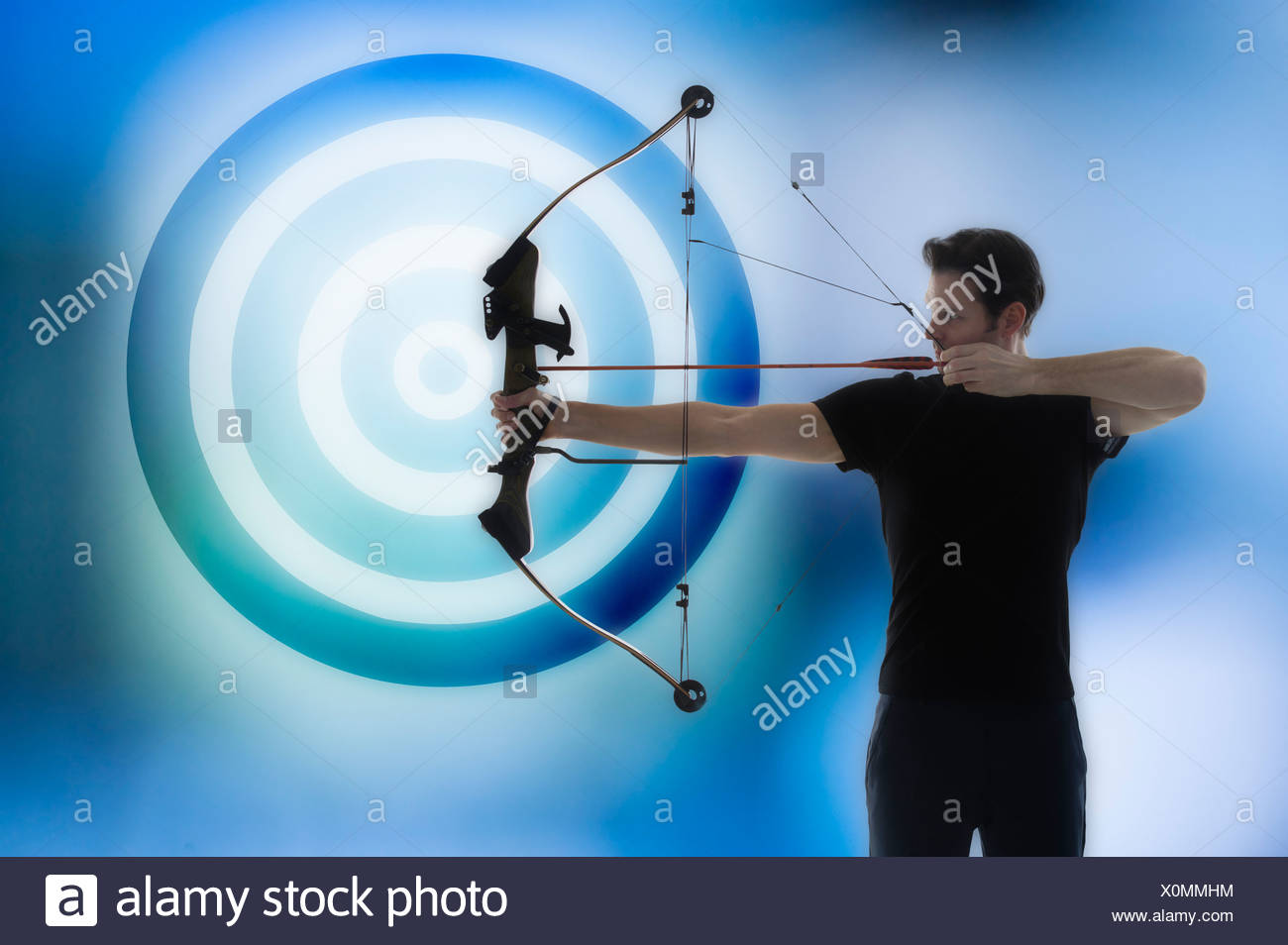Man Aiming Bow Arrow Man High Resolution Stock Photography and Images ...