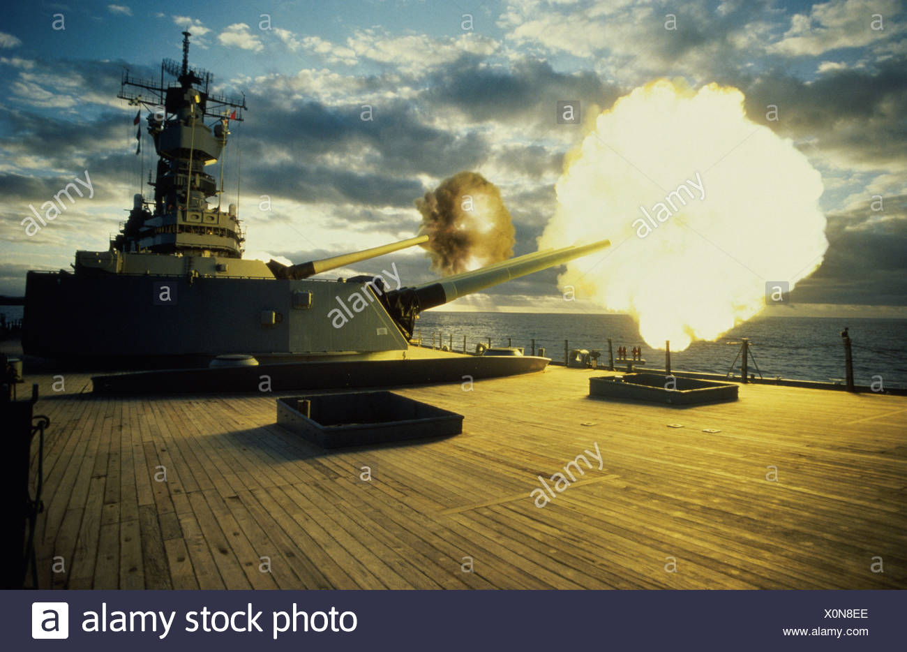 Uss Iowa Firing High Resolution Stock Photography and Images - Alamy