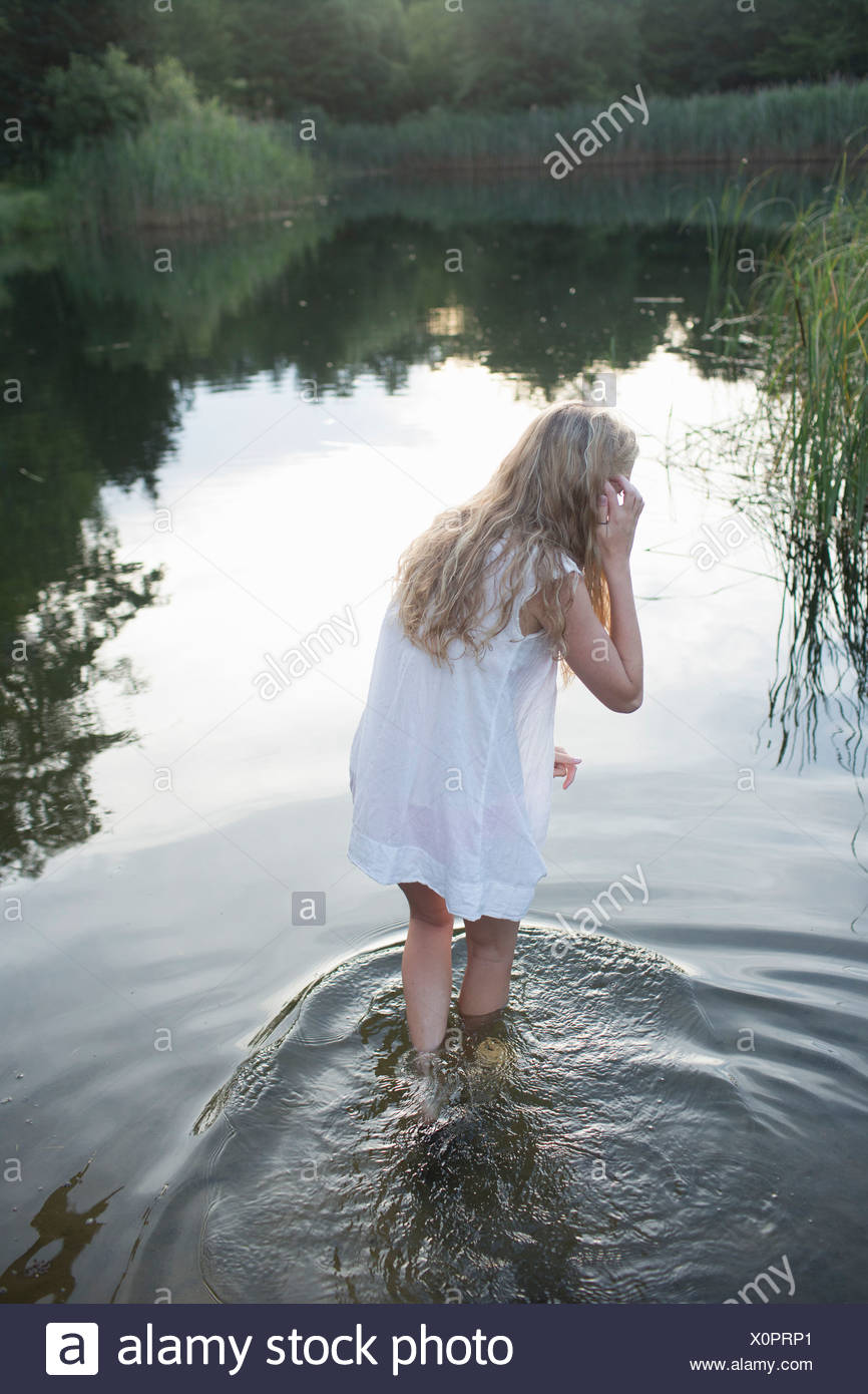 Girl Washing In River High Resolution Stock Photography and Images - Alamy