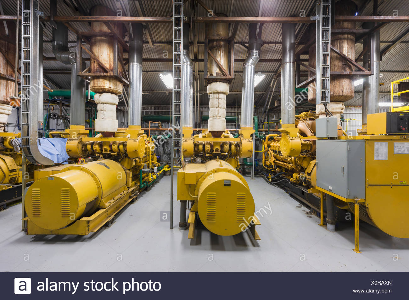 Electrical Generator Turbine Interior Stock Photos & Electrical ...
