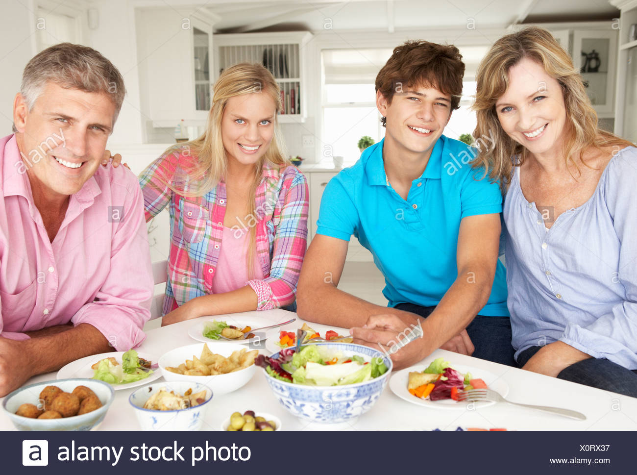 Healthy Eating Teenagers Table High Resolution Stock Photography and ...