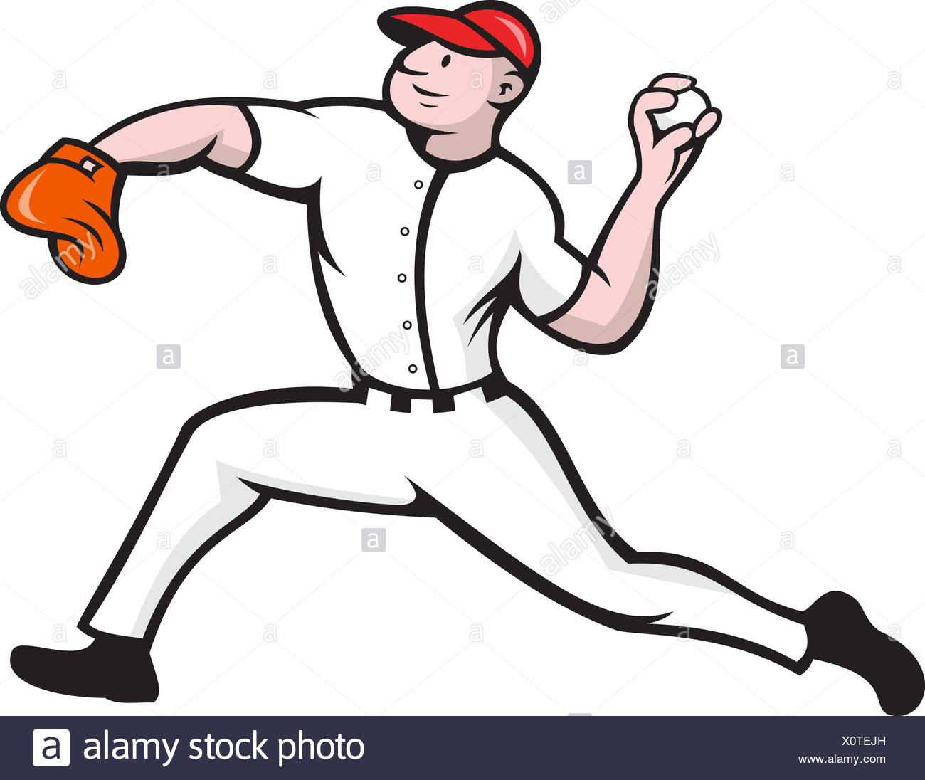 Baseball Pitcher Throw Ball Cartoon High Resolution Stock Photography ...