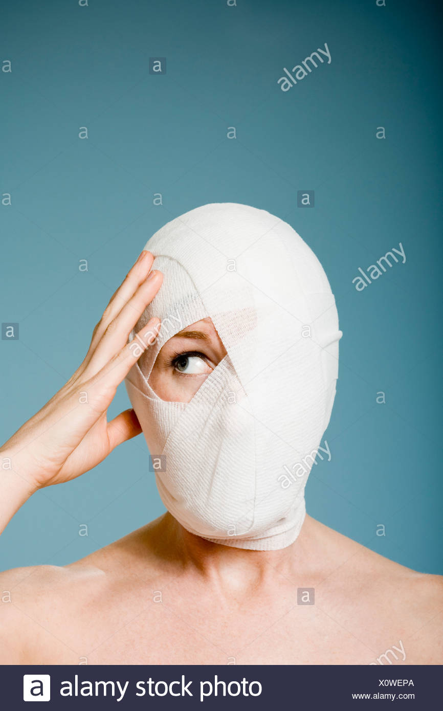 Woman Head Wrapped In Bandage High Resolution Stock Photography and ...