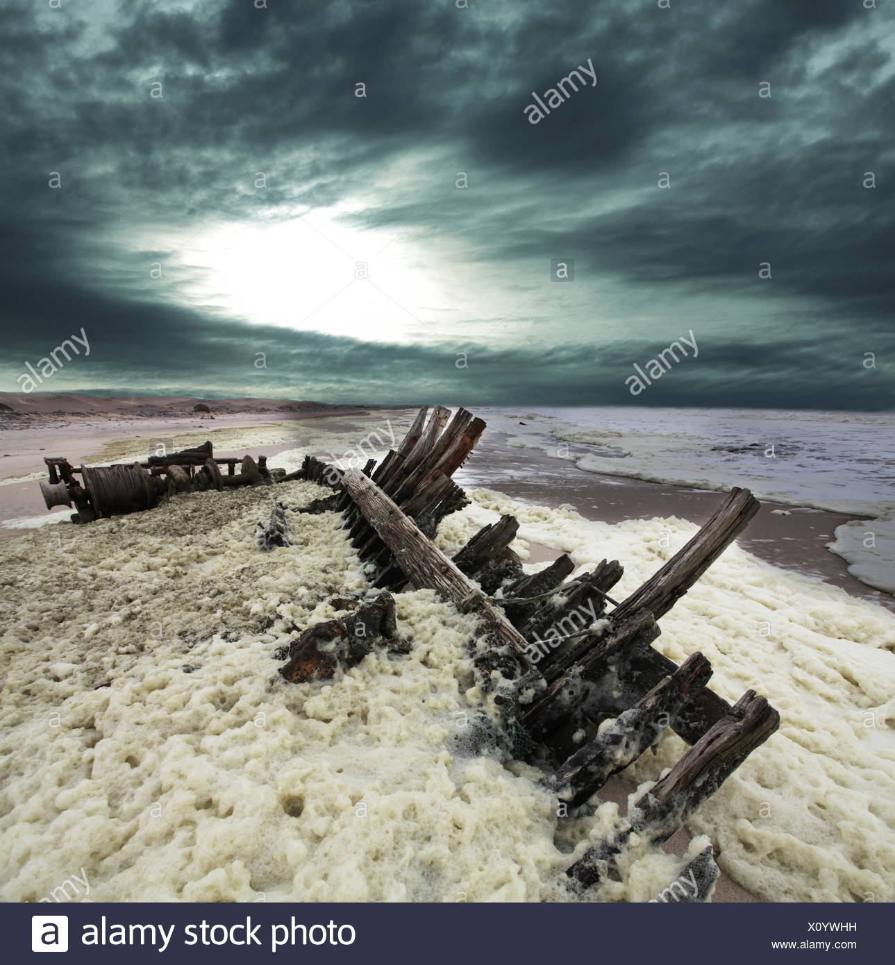 Shipwreck Remains Skeleton Coast Namib Stock Photos & Shipwreck Remains ...