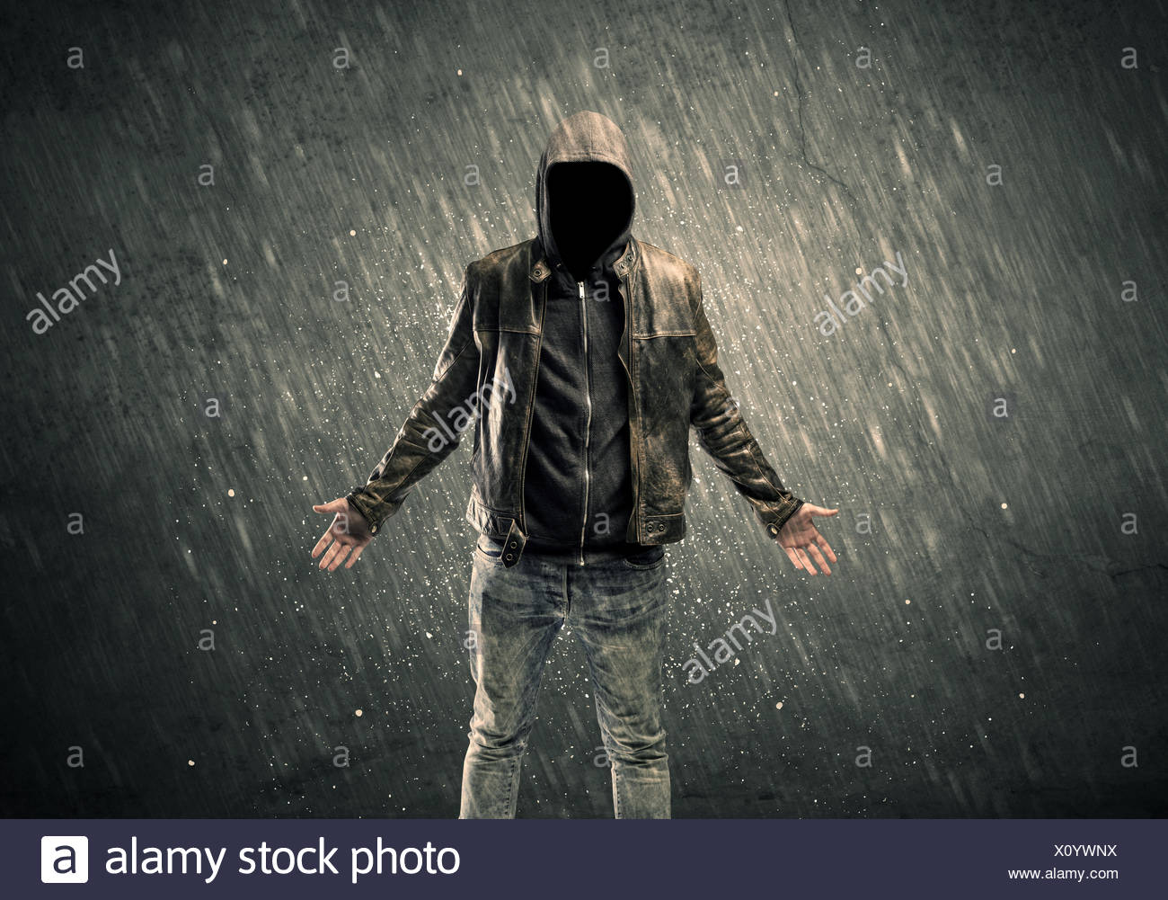Faceless Guy Standing In Hoodie High Resolution Stock Photography and ...