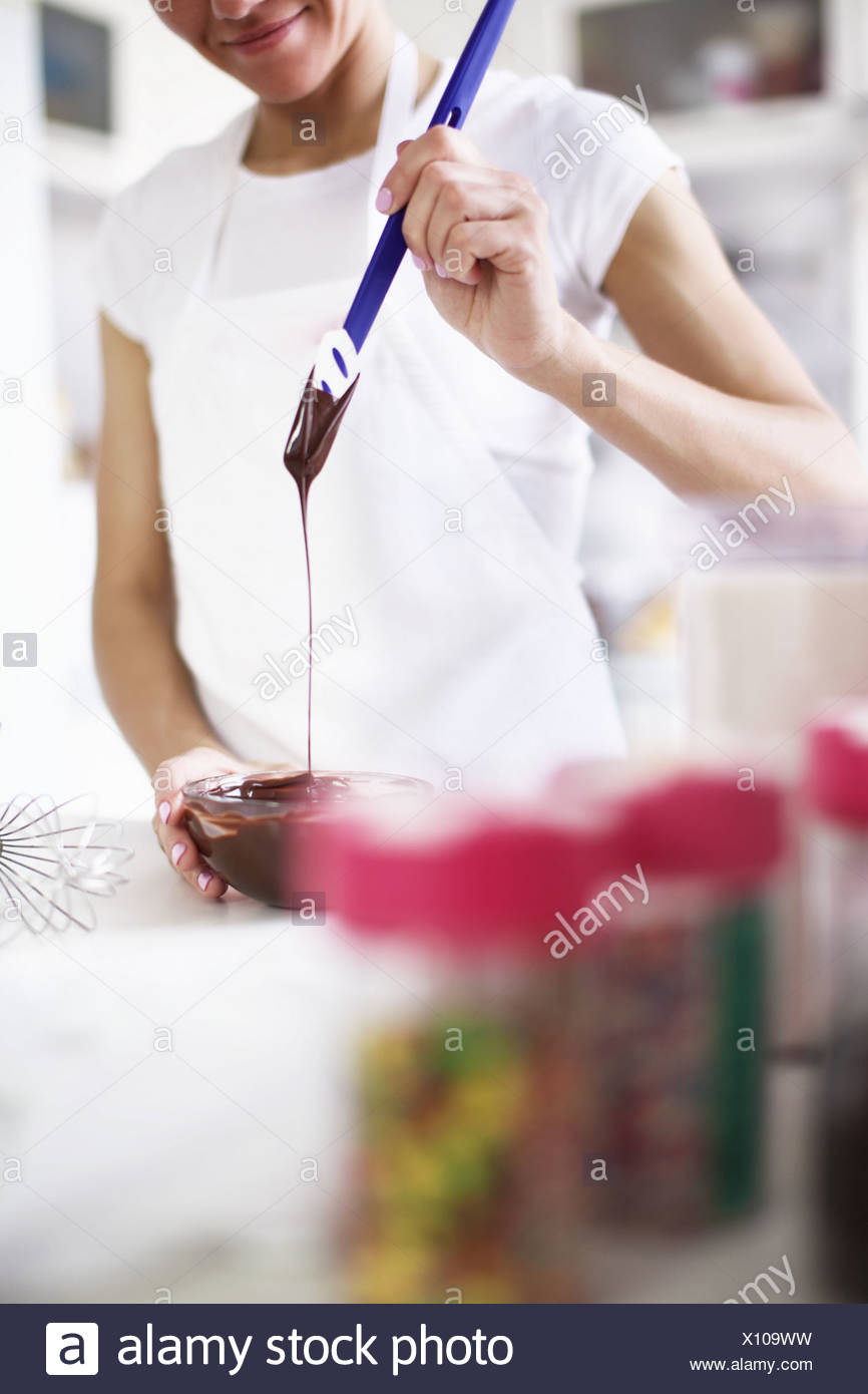 Woman Melted Chocolate Stock Photos & Woman Melted Chocolate Stock ...