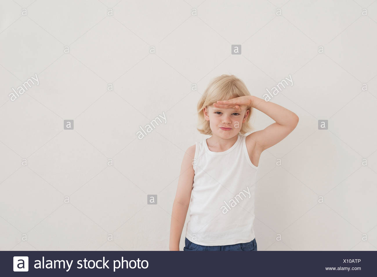 Child Shielding Eyes High Resolution Stock Photography and Images - Alamy