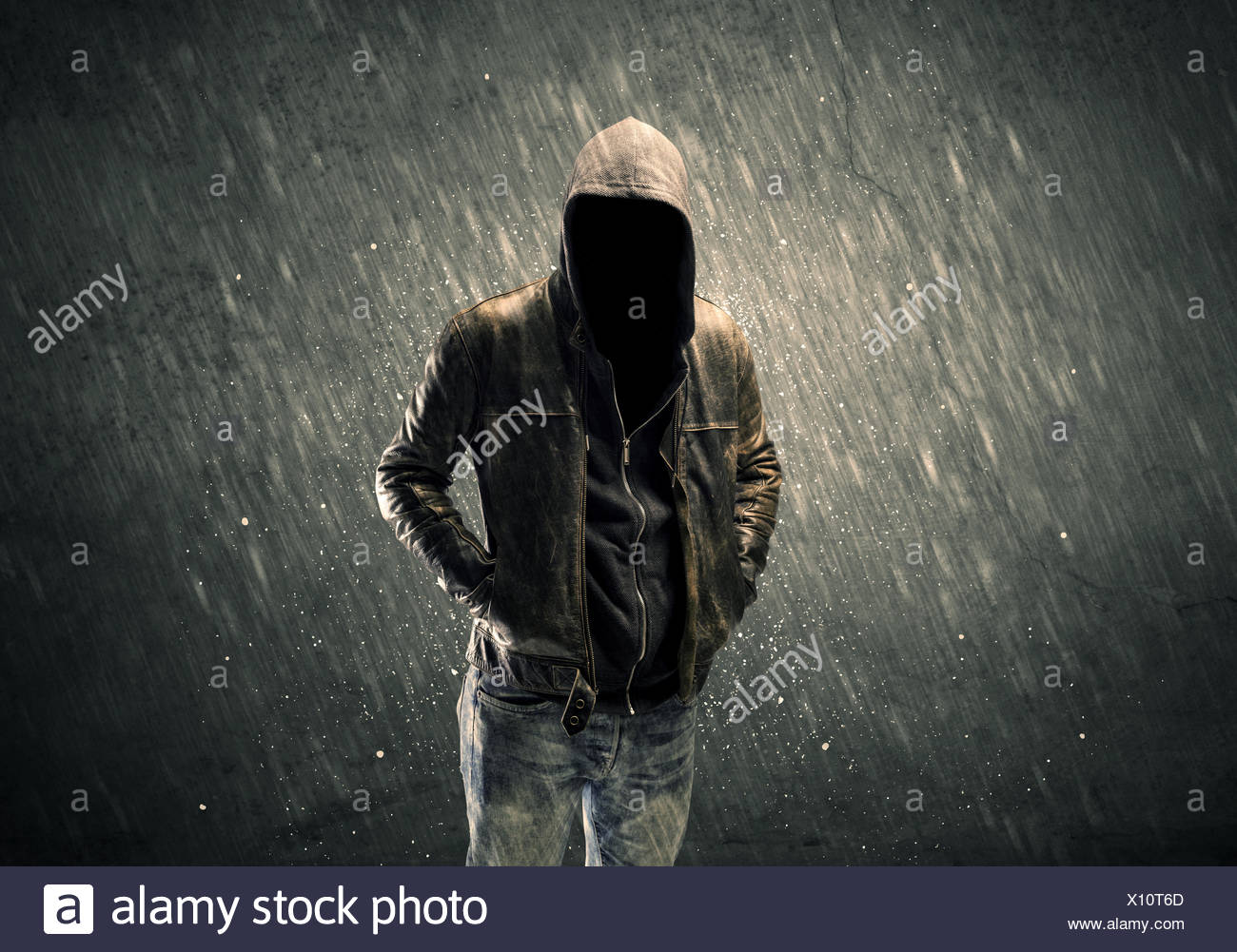 Faceless Guy Standing In Hoodie High Resolution Stock Photography and ...