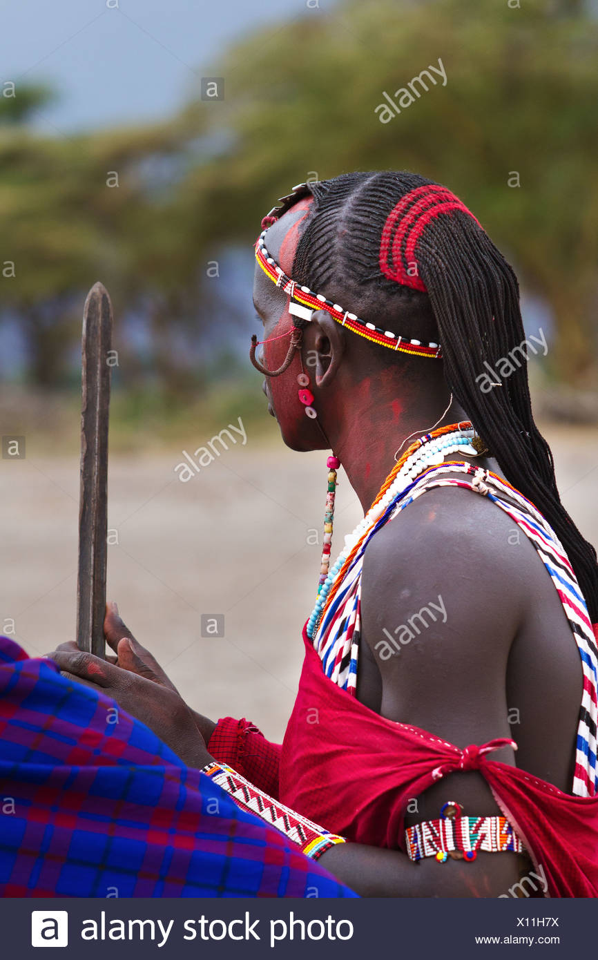 Maasai Warrior With Traditional Spear High Resolution Stock Photography ...