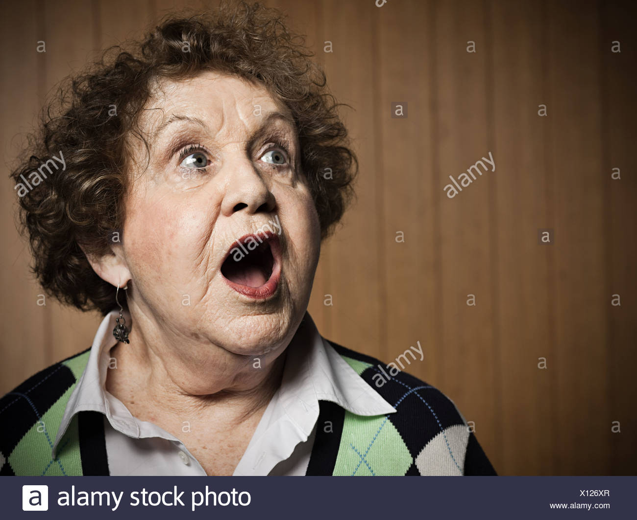 Studio Portrait Woman Shocked Expression Stock Photos & Studio Portrait ...