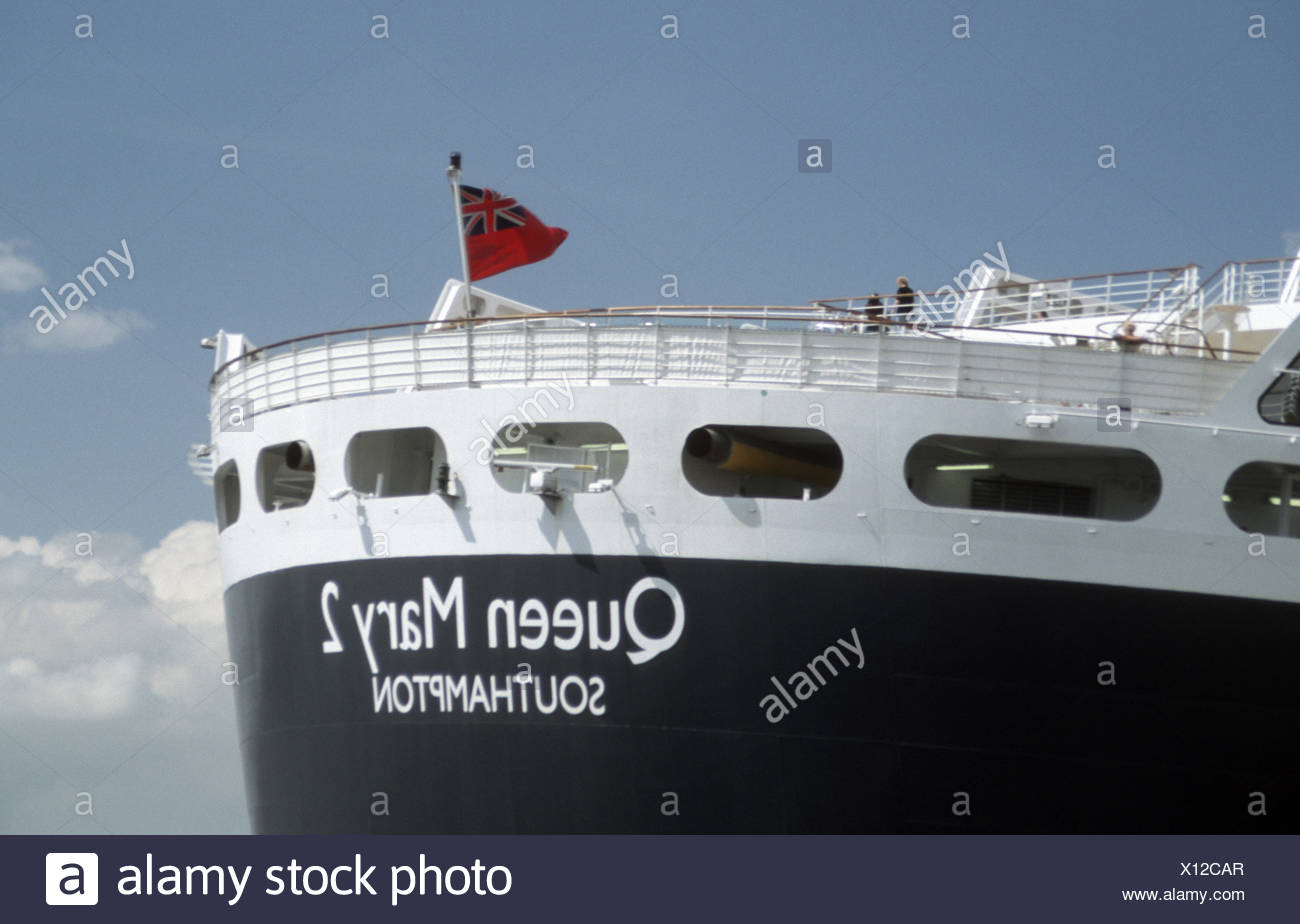 Cruise Ship Queen Mary Stern High Resolution Stock Photography and ...