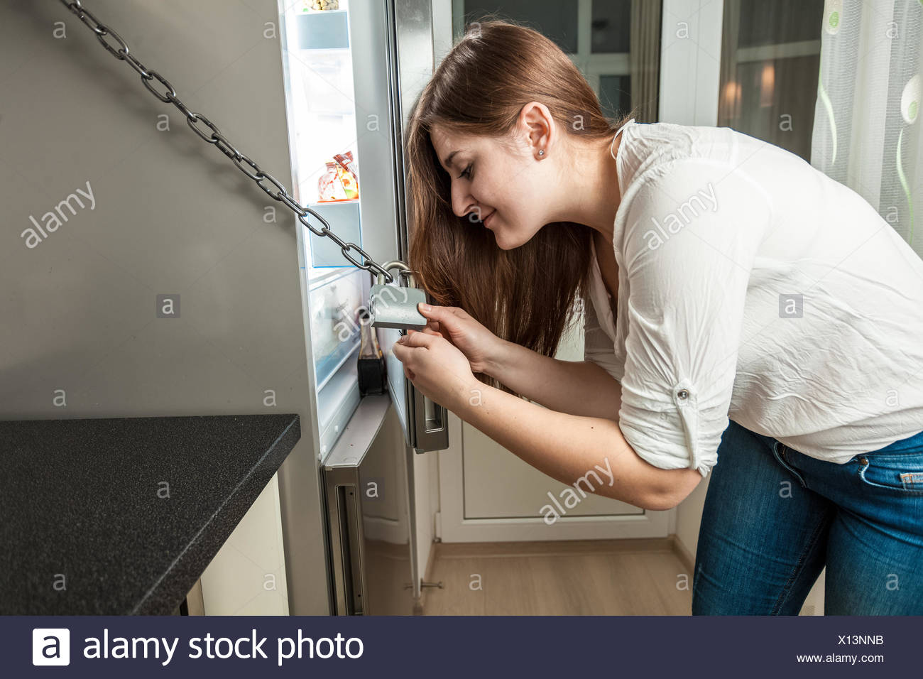 Fridge Lock High Resolution Stock Photography and Images - Alamy