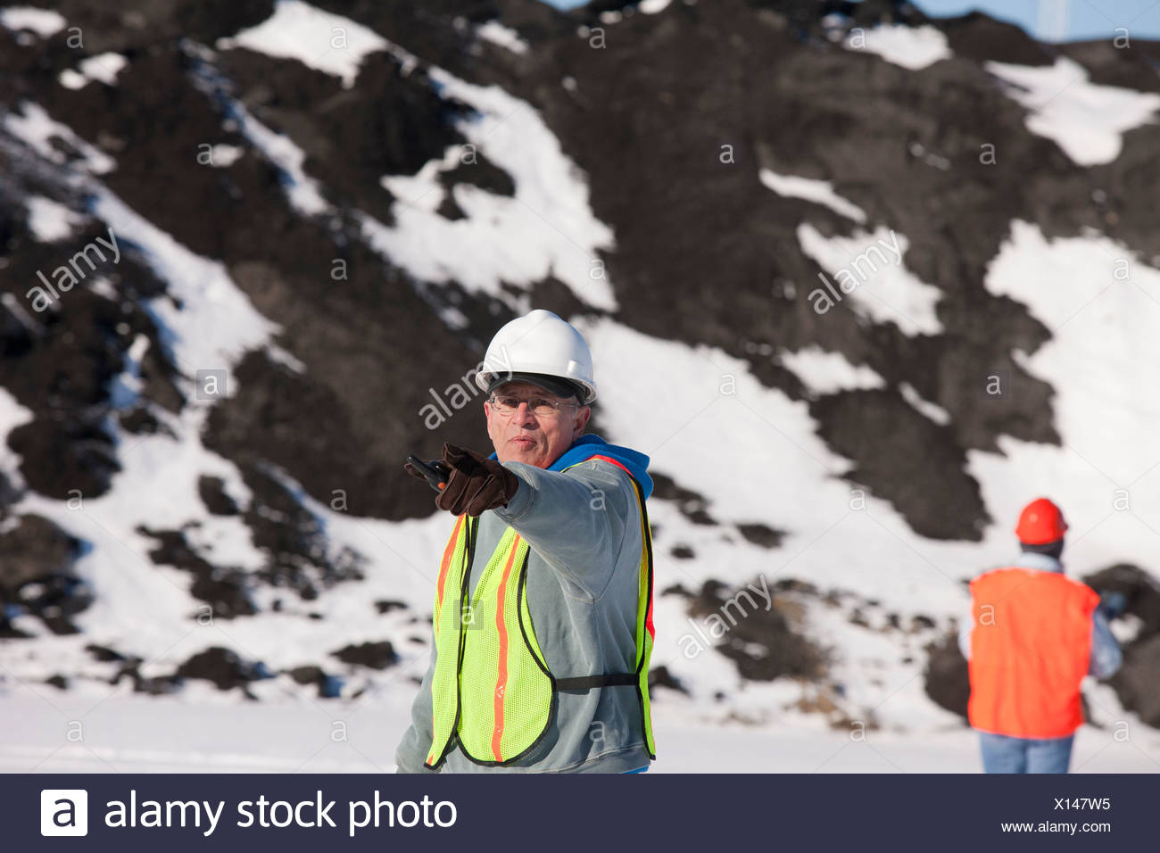 Construction Worker Snow Winter High Resolution Stock Photography and ...