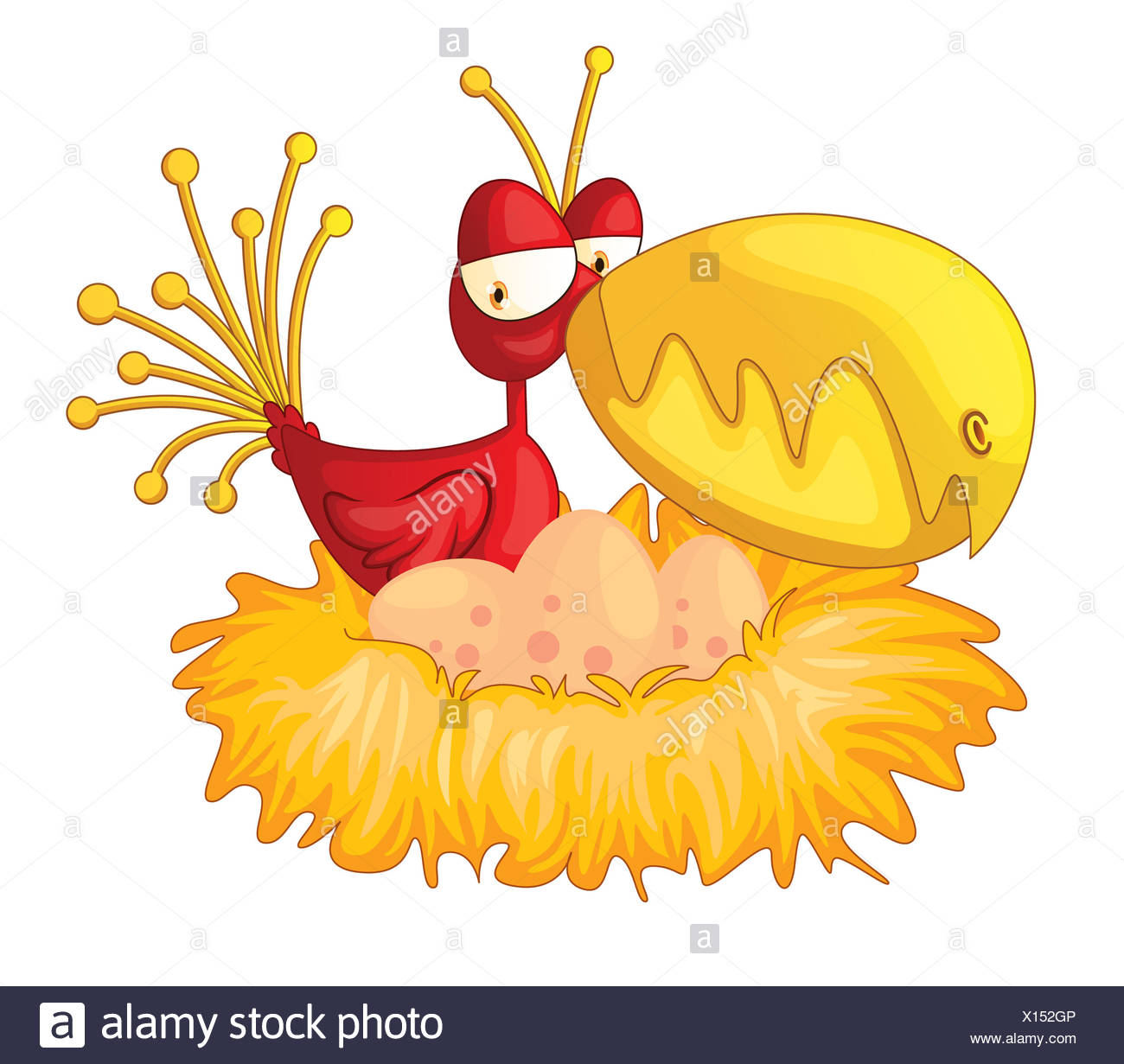 Bird Nest Cartoon High Resolution Stock Photography and Images - Alamy
