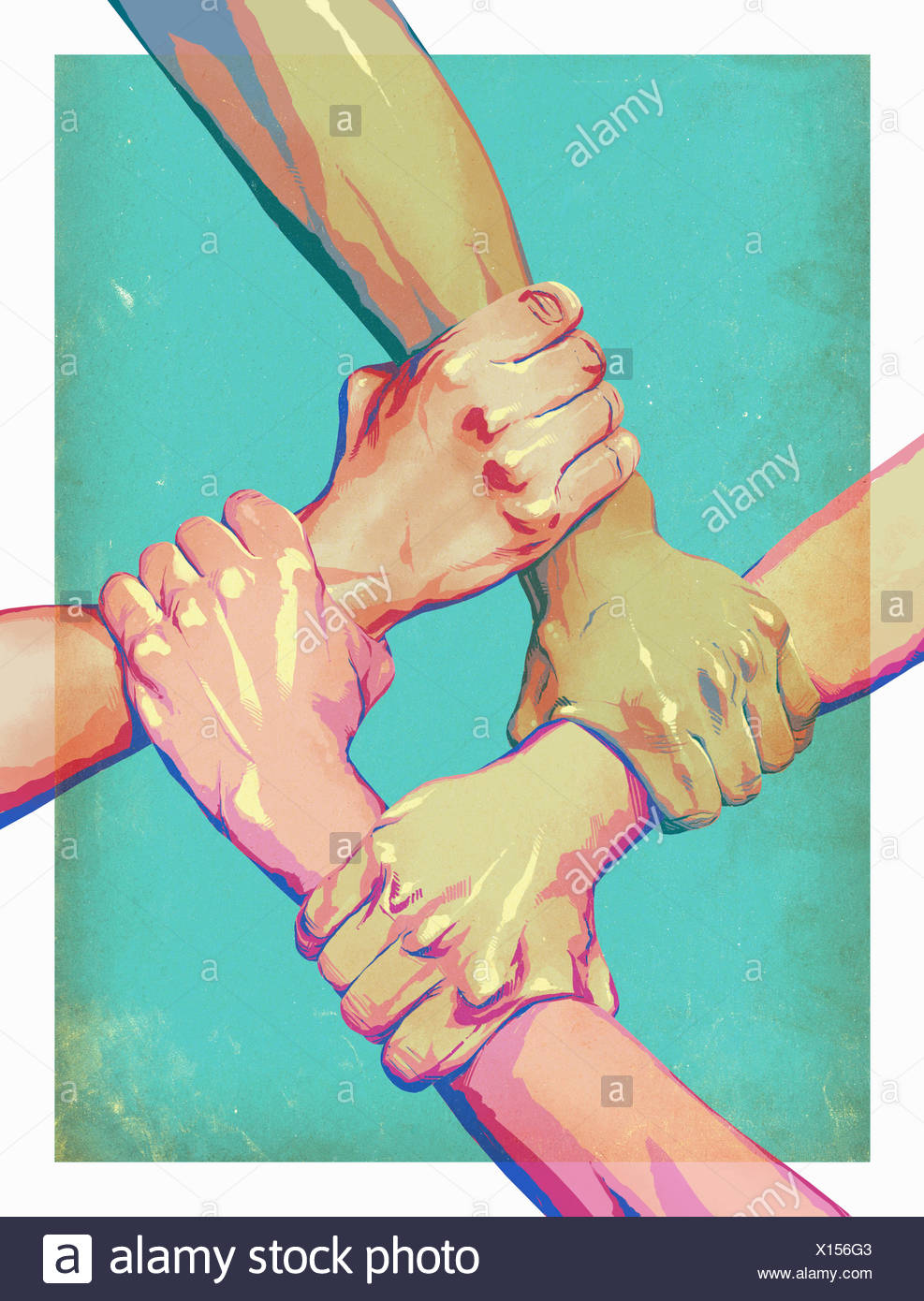 Interlocking Hands Stock Photos & Interlocking Hands Stock Images - Alamy