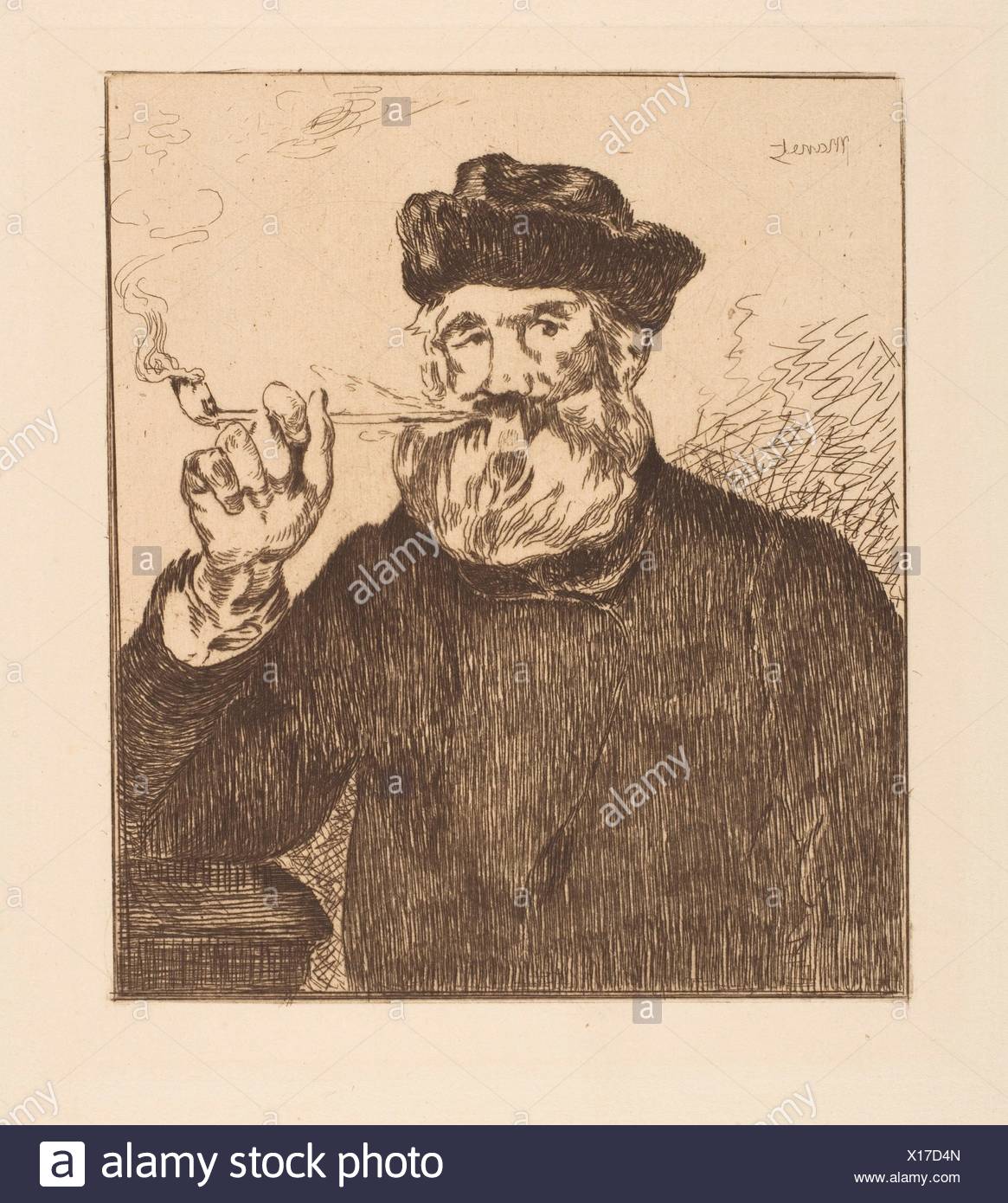 Reproduction Of The Etching By Edouard Manet High Resolution Stock ...