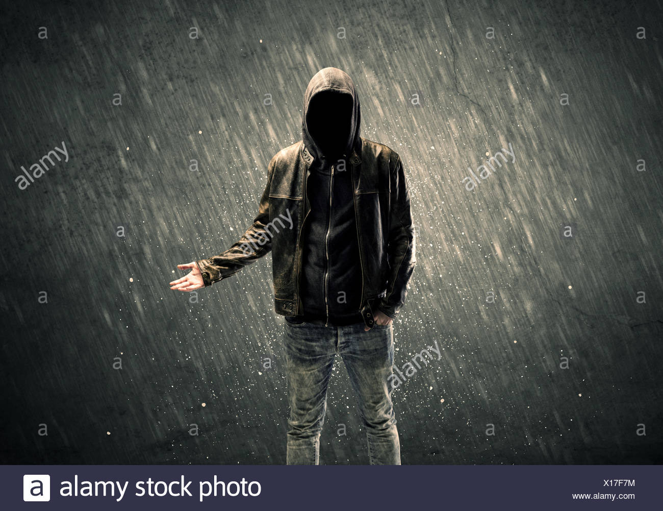 Faceless Guy Standing In Hoodie High Resolution Stock Photography and ...