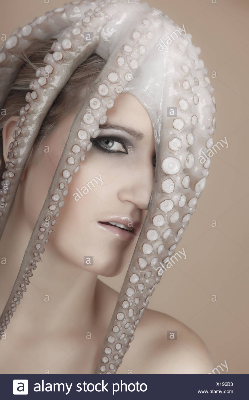 Young Woman Octopus On Head High Resolution Stock Photography and ...