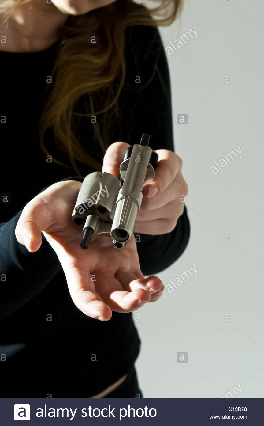 Woman Holding Gun Her Hand High Resolution Stock Photography and Images ...