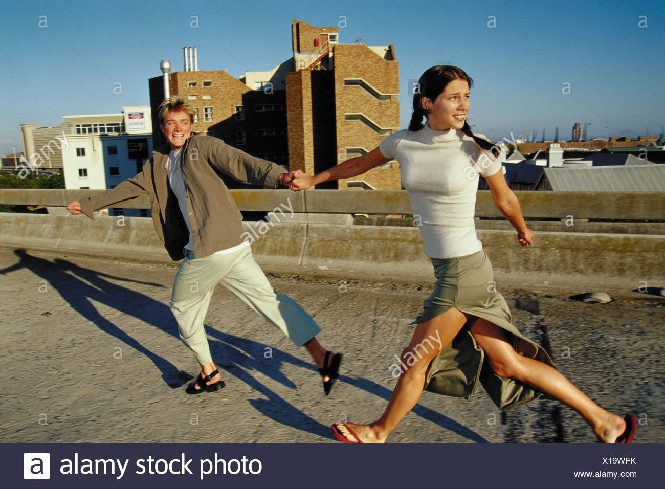 Man Woman Running Away Fear High Resolution Stock Photography and ...